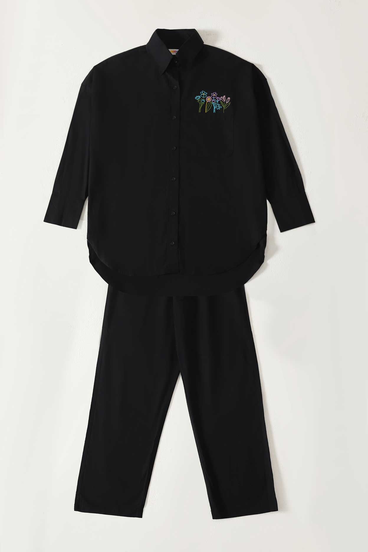 Flora Black Linen Set – Comodo