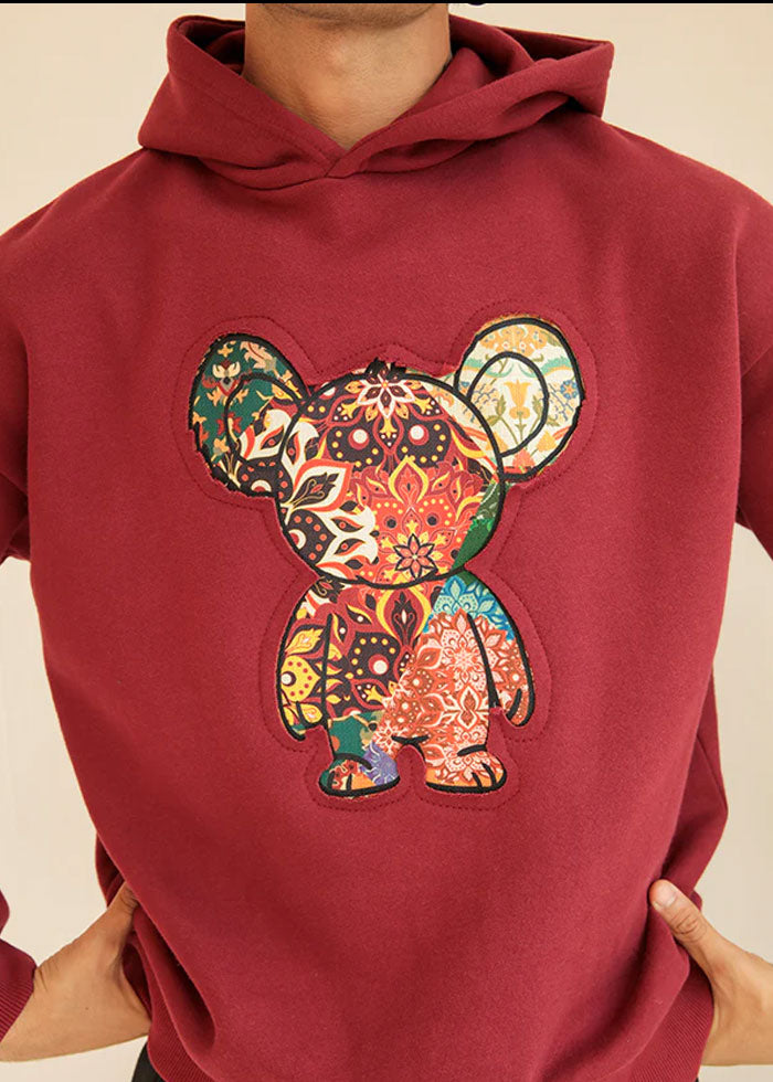With Love Block Print Patch Hoodie – Comodo
